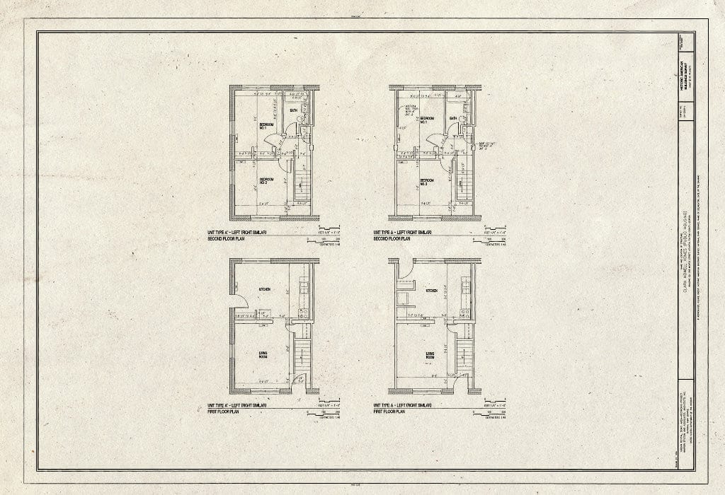 Blueprint HABS GA,61-ATLA,63J- (Sheet 2 of 4) - Clark Howell Homes, Bu ...