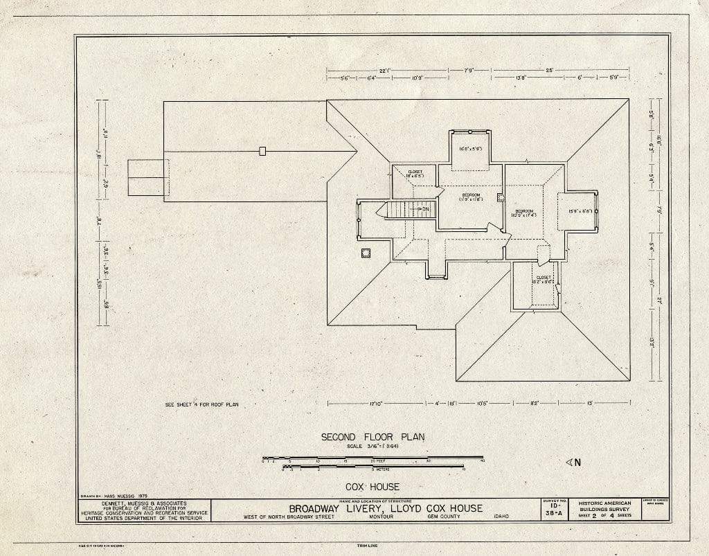 Blueprint HABS ID,23-Mont,3A- (Sheet 2 of 4) - Broadway Livery, House ...