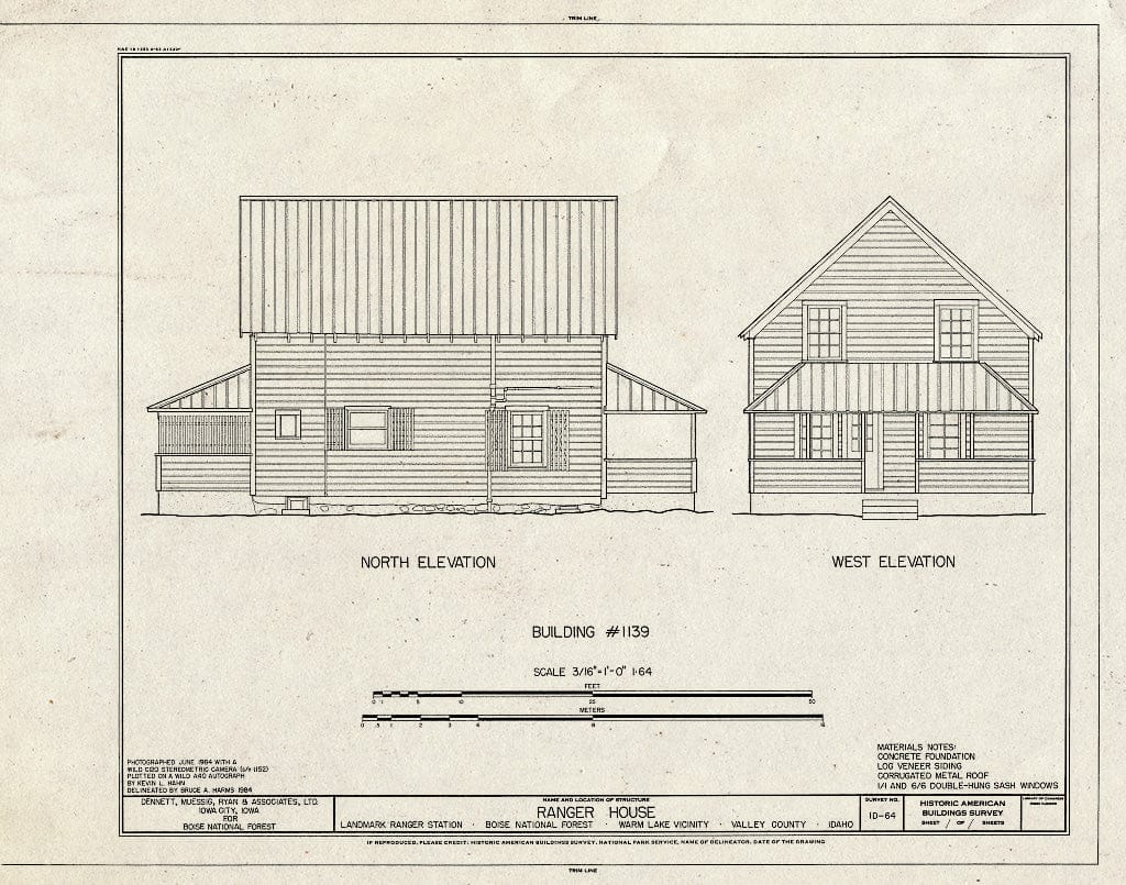 Blueprint HABS ID,43-WALAK.V,2A- (Sheet 1 of 1) - Landmark Ranger Stat ...
