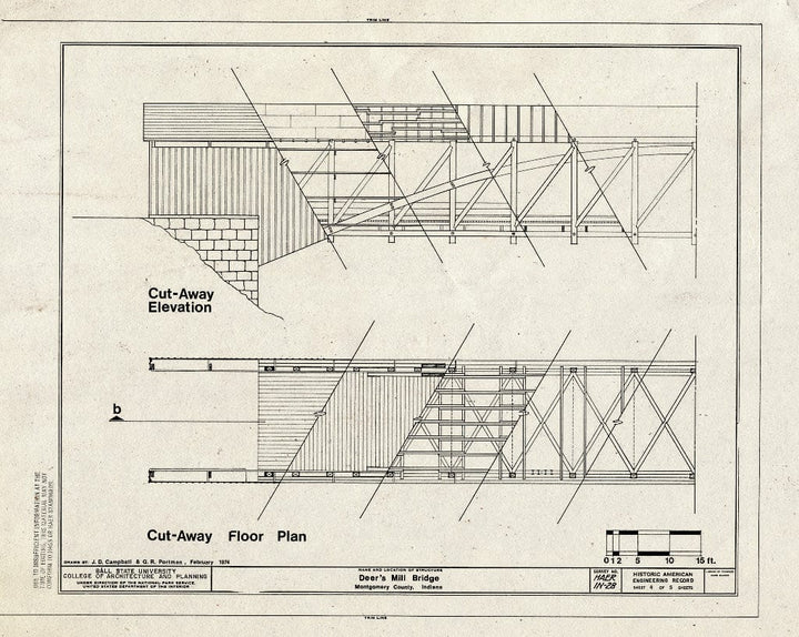 Blueprint Cut-Away Elevation, Cut-Away Floor Plan - Deer's Mill Covere ...