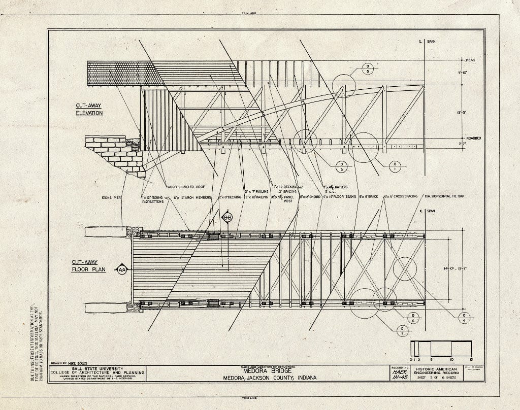Blueprint Cut-Away Elevation, Cut-Away Floor Plan - Medora Bridge, Spa ...