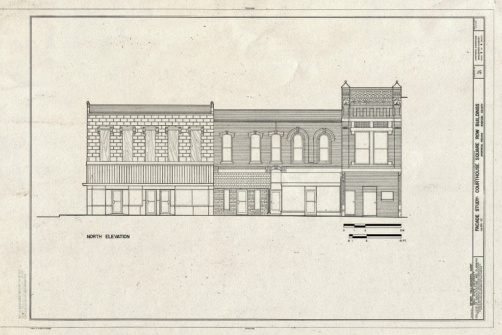 Blueprint HABS IND,48-and,1- (Sheet 3 of 4) - Courthouse Square Row Bu ...