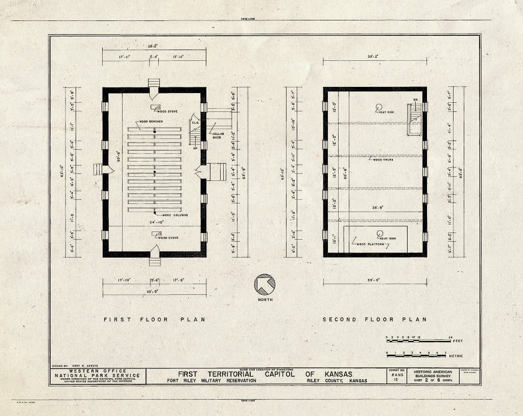Blueprint HABS KANS,81-FORIL,1- (Sheet 2 of 6) - First Territorial Cap ...