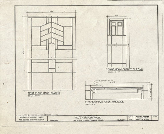 Blueprint HABS KY,37-FRAFO,5- (Sheet 13 of 14) - Reverend Jessie R. Zi ...