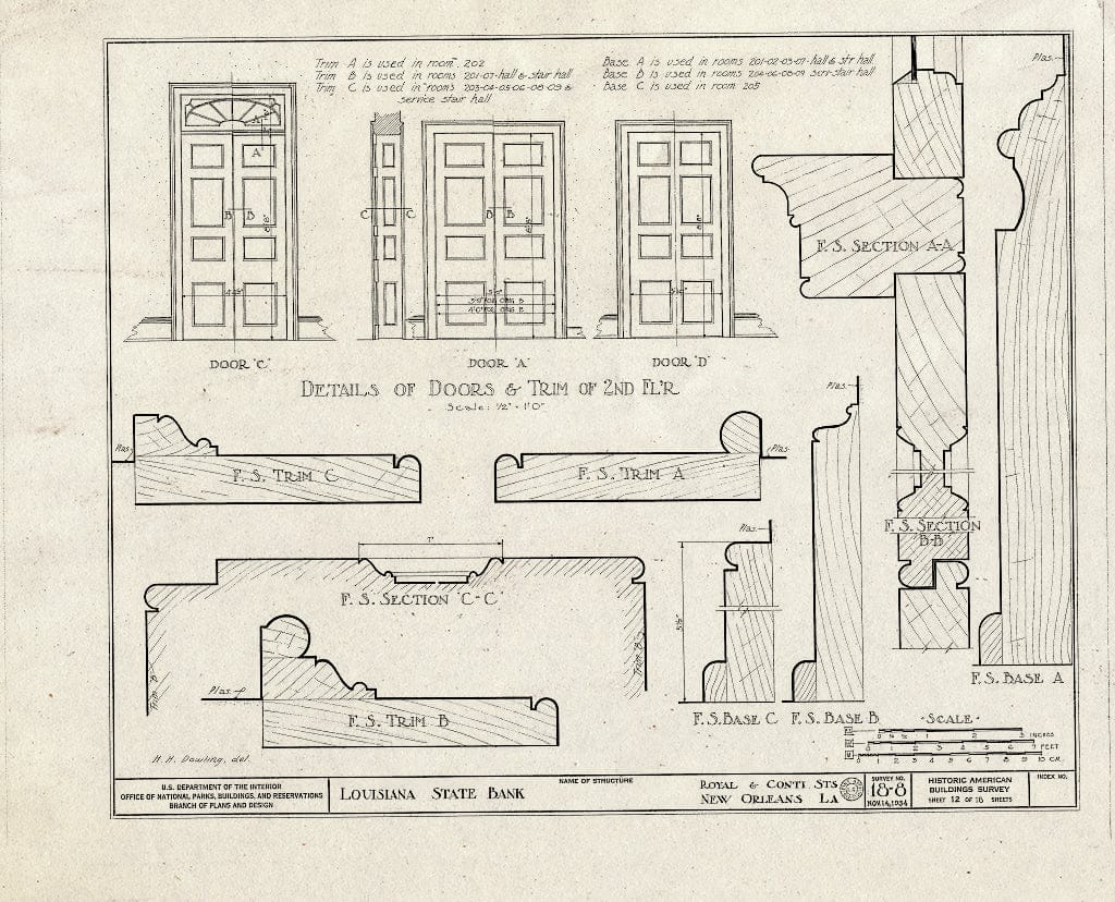Blueprint HABS LA,36-NEWOR,7- (Sheet 12 of 18) - Louisiana State Bank ...