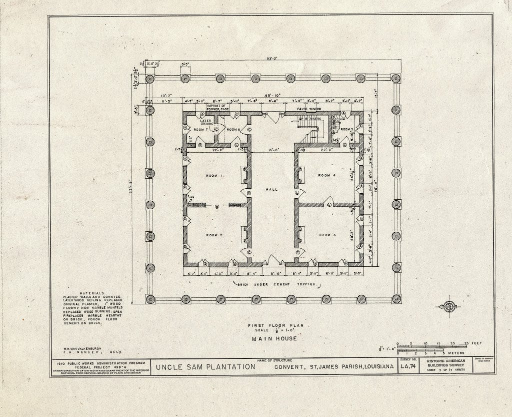 Blueprint HABS LA,47-Conv.V,1- (Sheet 3 of 17) - Uncle Sam Plantation ...