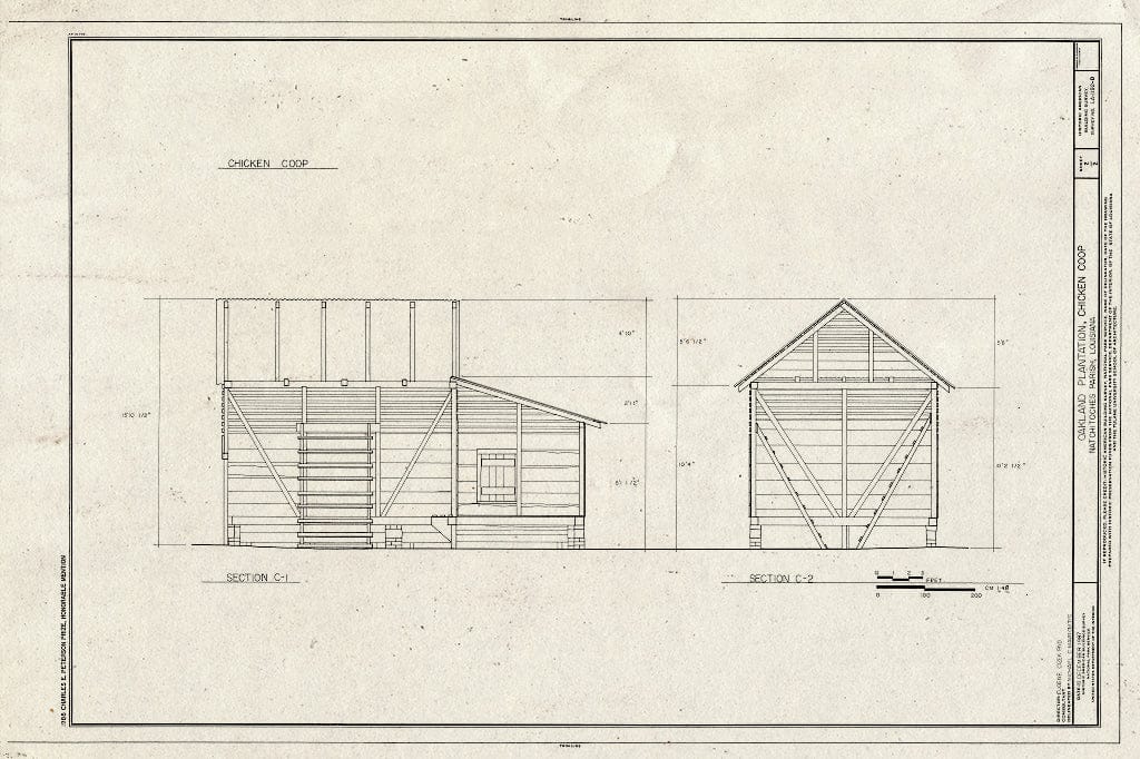 Blueprint HABS LA,35-Berm,2-D- (Sheet 2 of 2) - Oakland Plantation, Ch ...