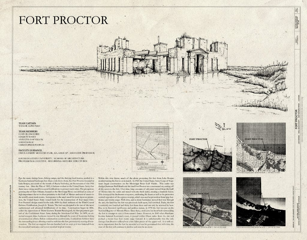 Blueprint Cover Sheet - Fort Proctor, Lake Borgne, Shell Beach, St. Be ...