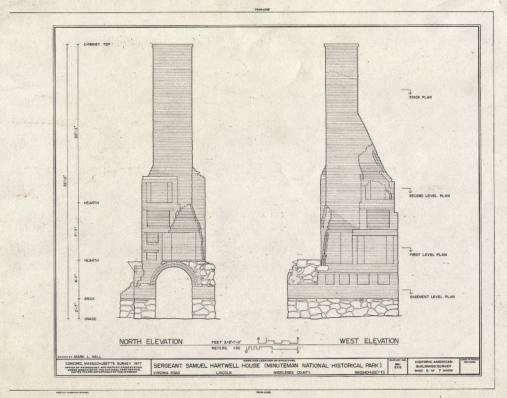 Blueprint HABS Mass,9-LIN,8- (Sheet 5 of 7) - Sergeant Samuel Hartwell ...