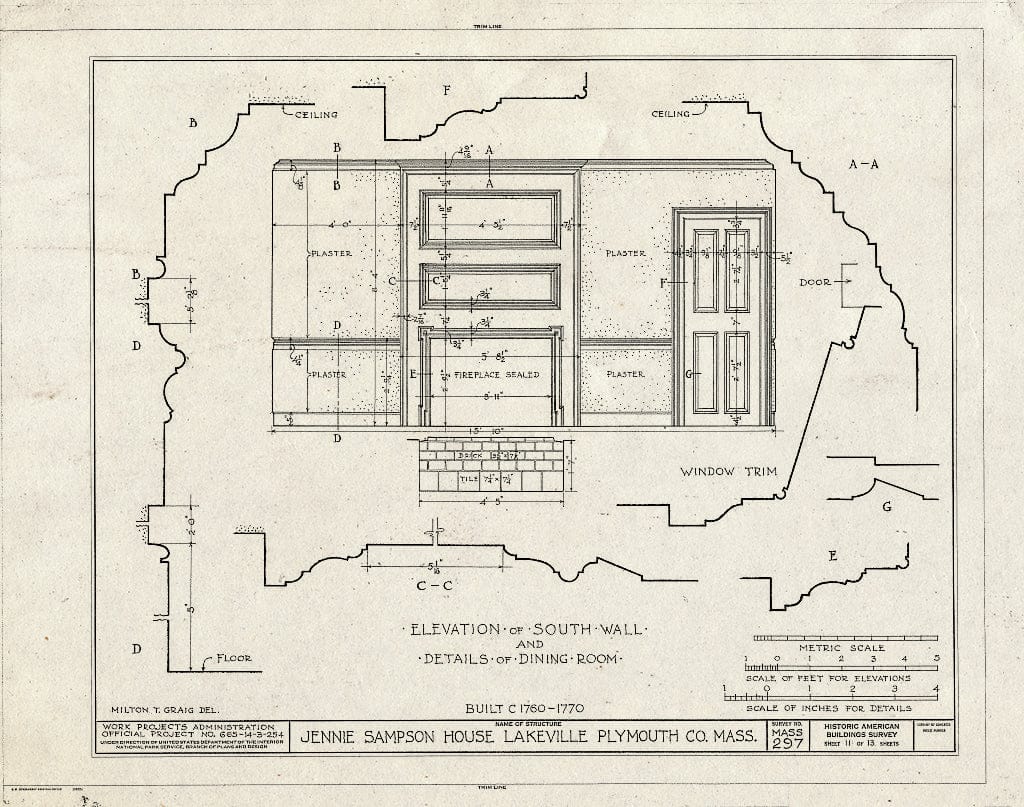 Blueprint HABS Mass,12-LAKVI,2- (Sheet 11 of 13) - Jennie Sampson Hous ...