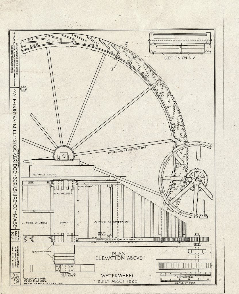 Blueprint HABS Mass,2-Stock,3- (Sheet 2 of 2) - Yale-Duryea Mills, Eas ...
