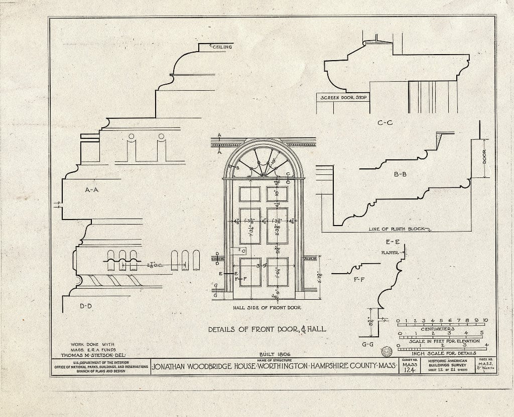 Blueprint HABS Mass,8-Worth,1- (Sheet 12 of 21) - Jonathan Woodbridge ...