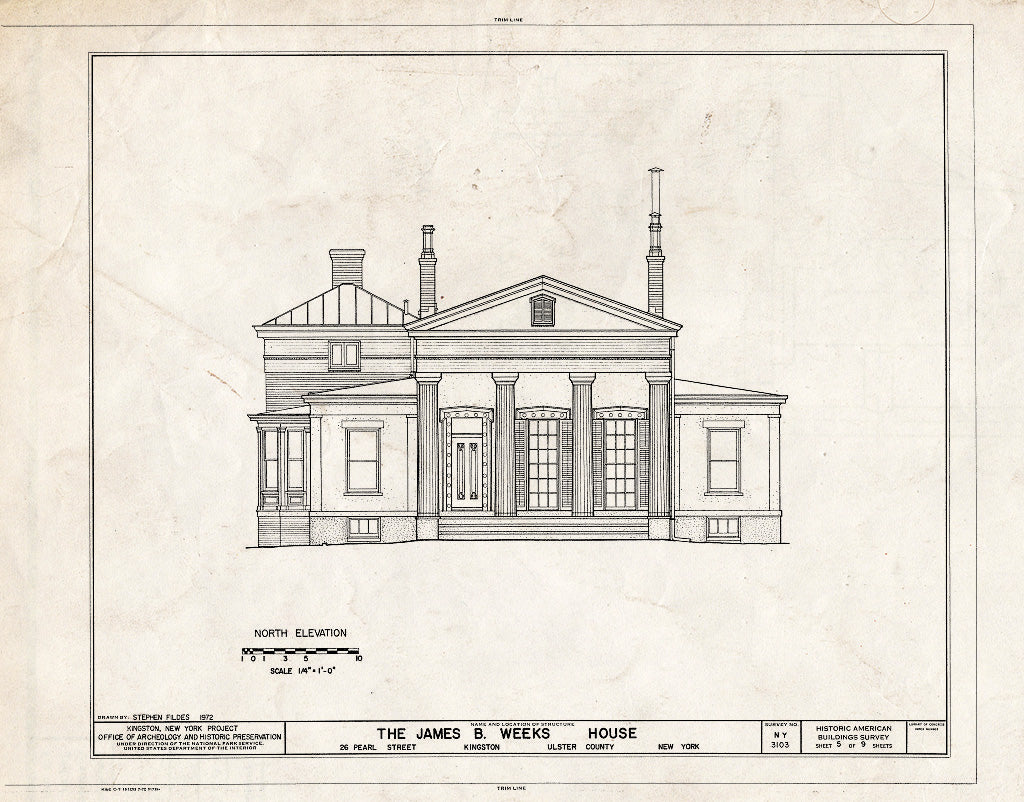 Blueprint HABS NY,56-King,26- (Sheet 5 of 9) - James B. Weeks House, 2 ...