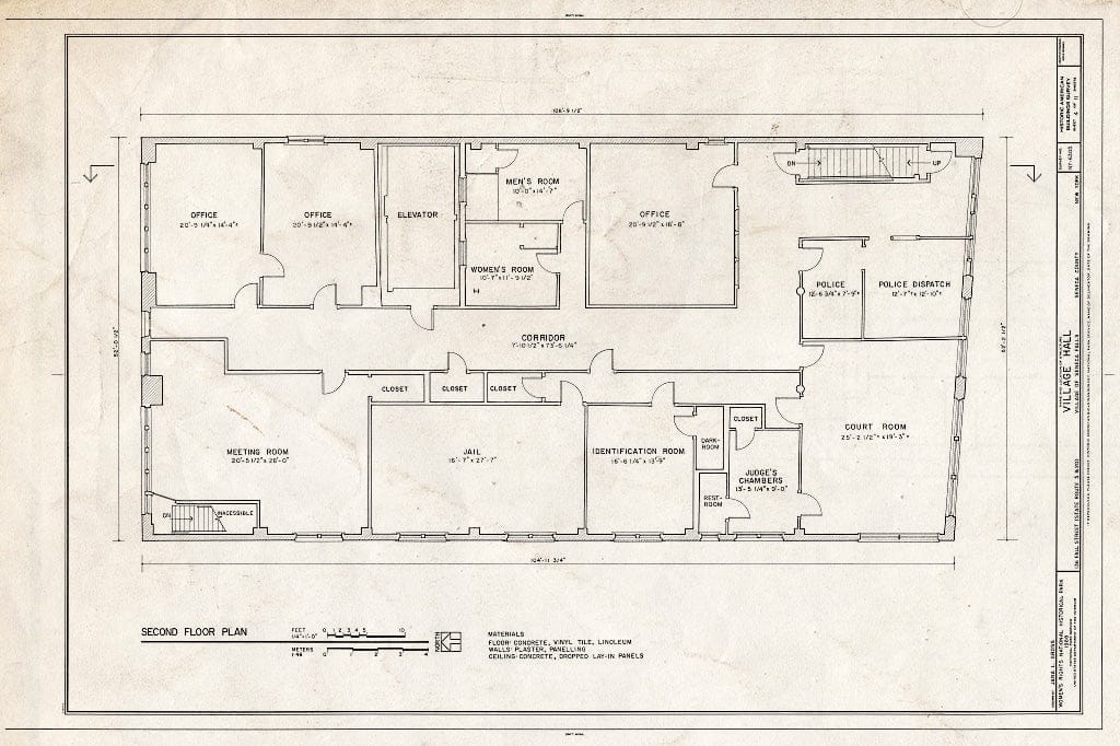 Blueprint HABS NY,50-SENFA,3- (Sheet 4 of 11) - Village Hall, 136 Fall ...