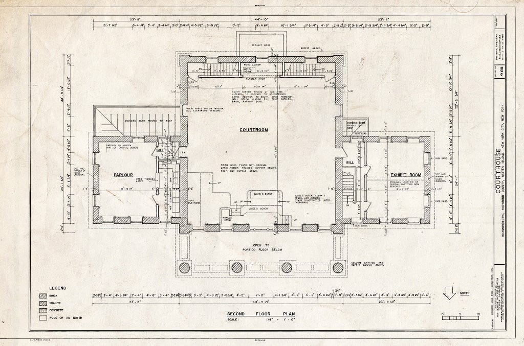 Blueprint Second Floor Plan - Courthouse, Staten Island, Richmond (Sub ...