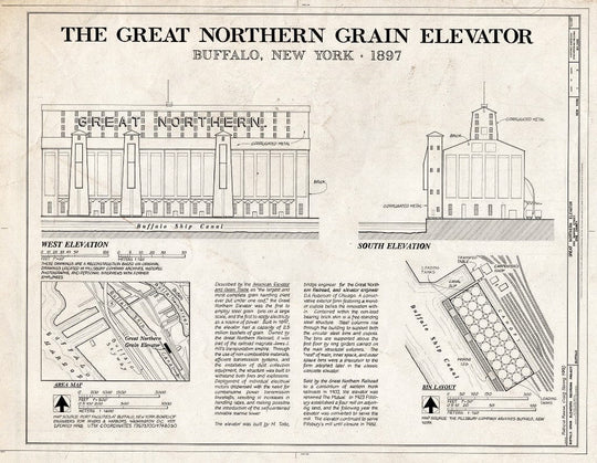 Blueprint HAER NY,15-BUF,32- (Sheet 1 of 2) - Great Northern Elevator ...