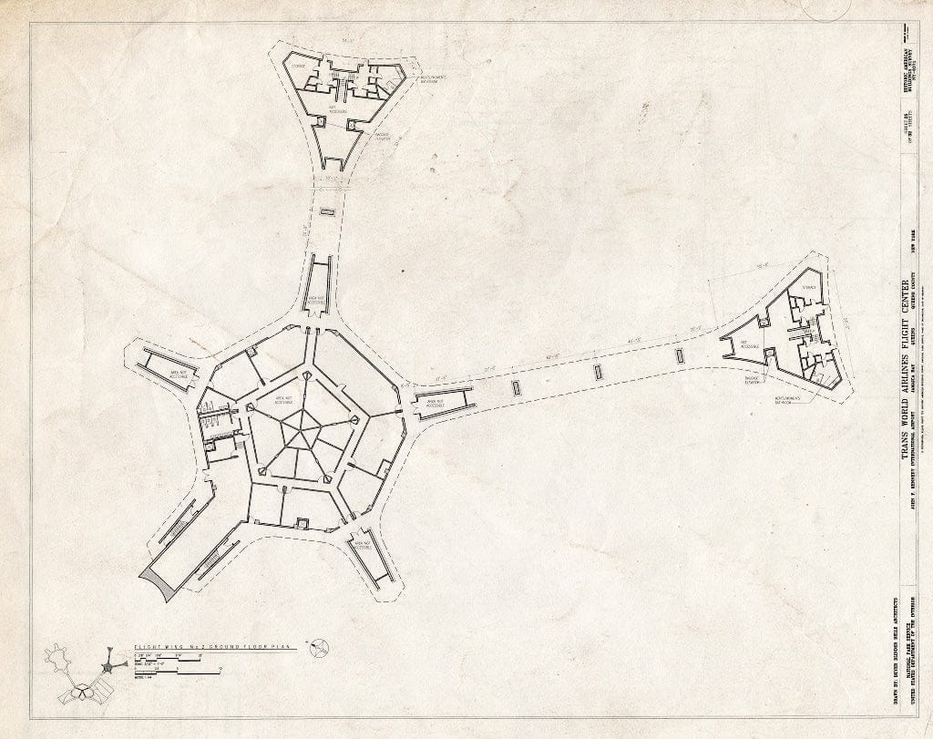 Blueprint Flight Wing No. 2 - Ground Floor Plan - Trans World Airlines ...