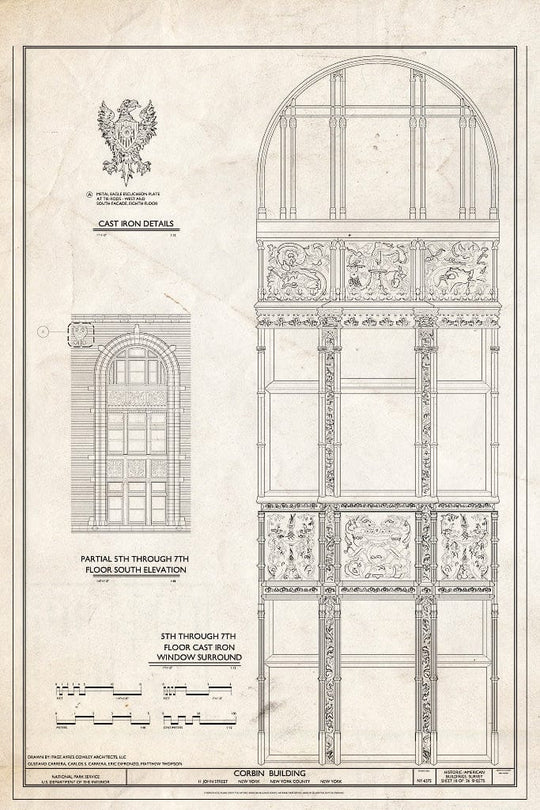 Blueprint 5th Through 7th Floor Cast Iron Window Surround - Corbin Bui ...