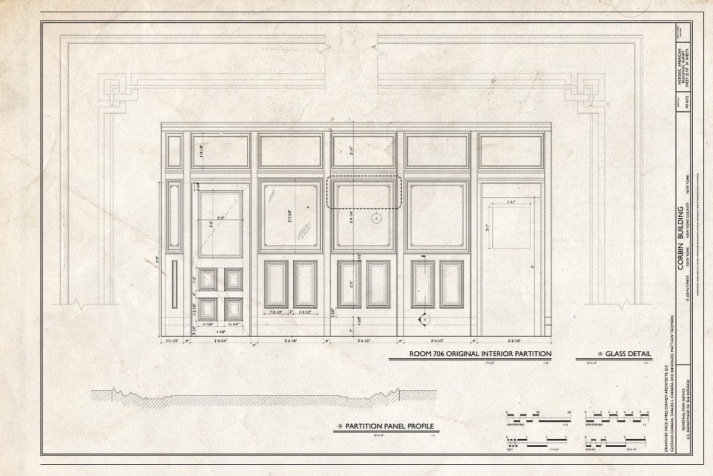 Blueprint Room 706 Original Interior Partition - Corbin Building, 11 J ...