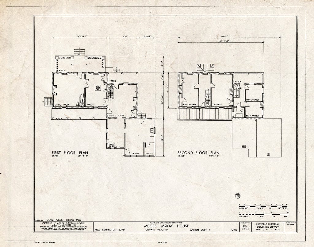 Blueprint HABS Ohio,83-COR.V,1- (Sheet 2 of 4) - Moses McKay House, Ne ...