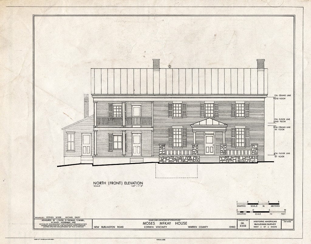 Blueprint HABS Ohio,83-COR.V,1- (Sheet 3 of 4) - Moses McKay House, Ne ...