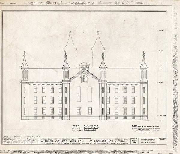 Blueprint HABS Ohio,29-YEL,1A- (Sheet 3 of 5) - Antioch College, Main ...