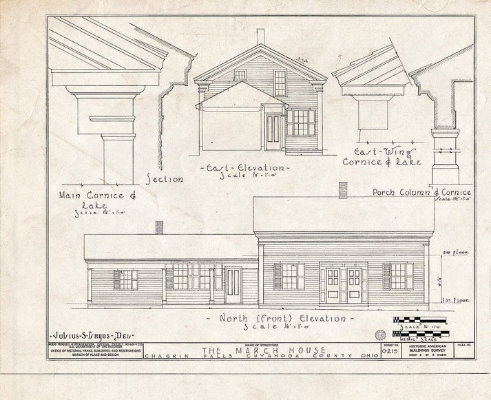 Blueprint HABS Ohio,18-CHAFA,2- (Sheet 2 of 2) - H. W. March House, Ea ...