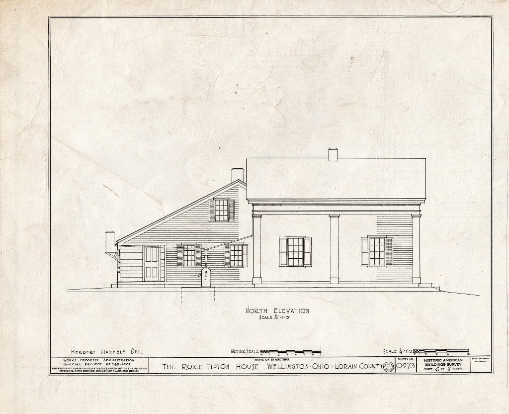 Blueprint HABS Ohio,47-Hunt.V,2- (Sheet 6 of 8) - Captain Tracey House ...