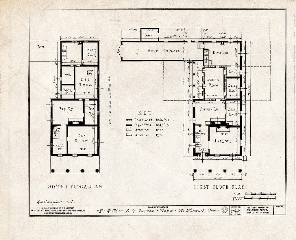 Blueprint HABS Ohio,39-NOWA,2- (Sheet 2 of 6) - Dr. P. H. Fulstow Hous ...