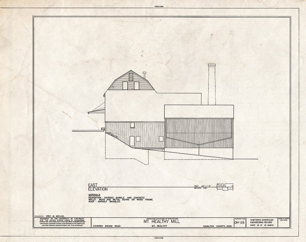 Blueprint HAER Ohio,31-MOUH,1- (Sheet 10 of 14) - Mount Healthy Mill ...
