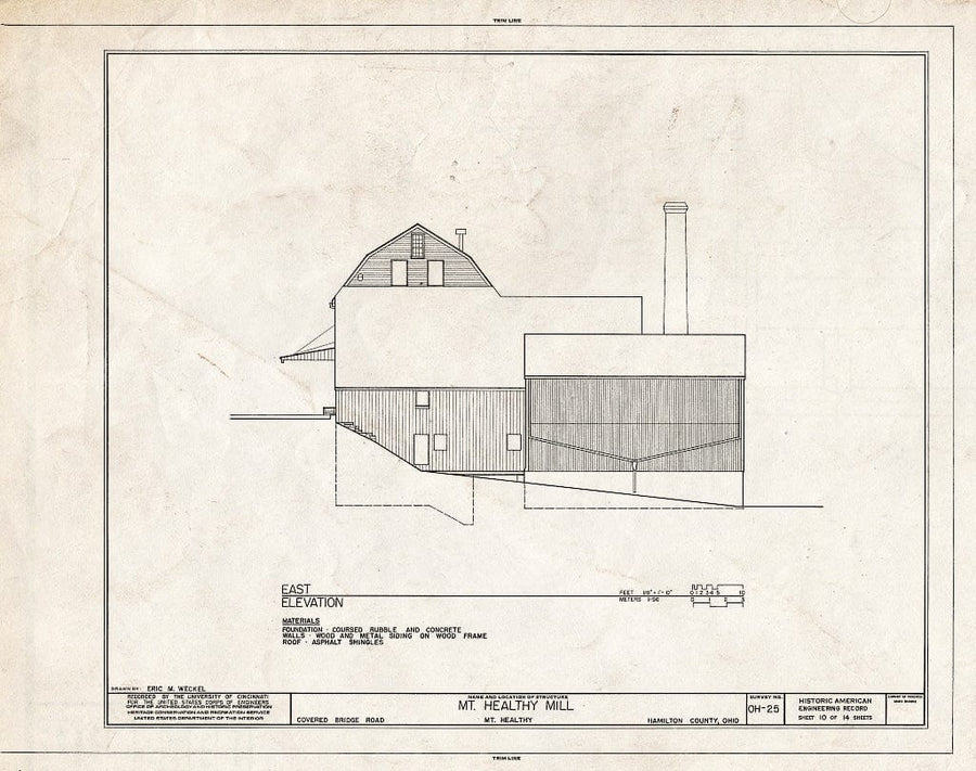 Blueprint HAER Ohio,31-MOUH,1- (Sheet 10 of 14) - Mount Healthy Mill ...