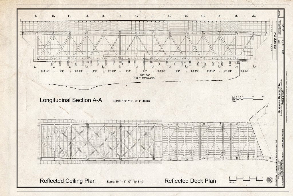 Blueprint Longitudinal Section A-A, Reflected Ceiling Plan, Reflected ...