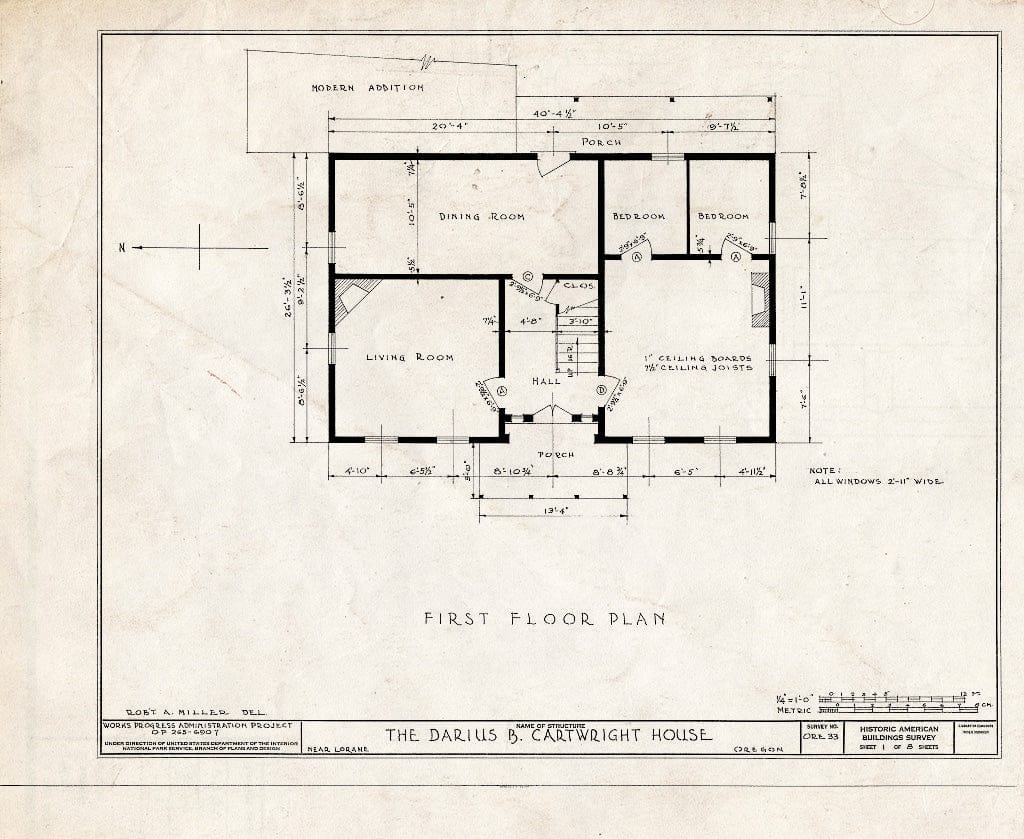 Blueprint HABS ORE,20-LORA.V,1- (Sheet 1 of 8) - Darius B. Cartwright ...