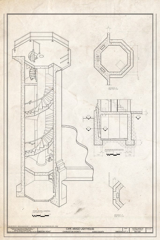 Blueprint Isometric Tower Section and Transformer Room Section - Cape ...