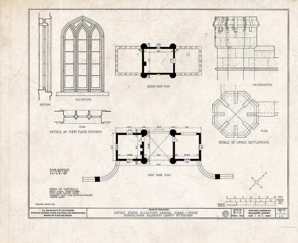 Blueprint HABS PA,2-PITBU,6K- (Sheet 1 of 2) - U.S. Allegheny Arsenal ...