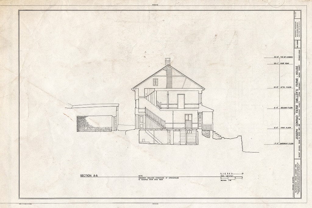 Blueprint HABS PA,6-MTPLES.V,6A- (Sheet 5 of 4) - Joseph Conrad Farm ...
