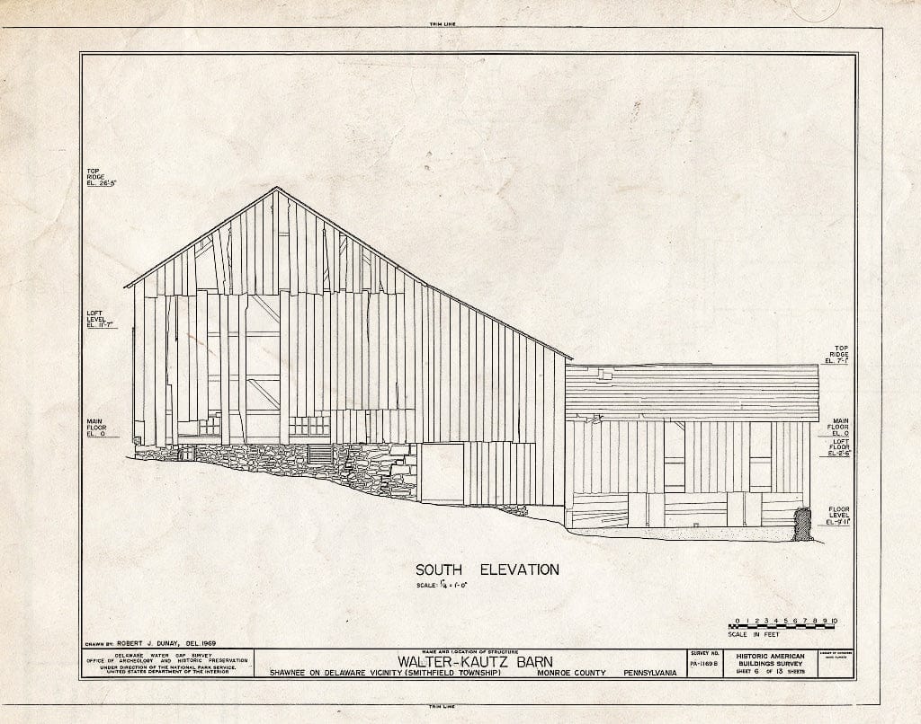 Blueprint HABS PA,45-SHAWD.V,8B- (Sheet 6 of 13) - Walter-Kautz Farm ...