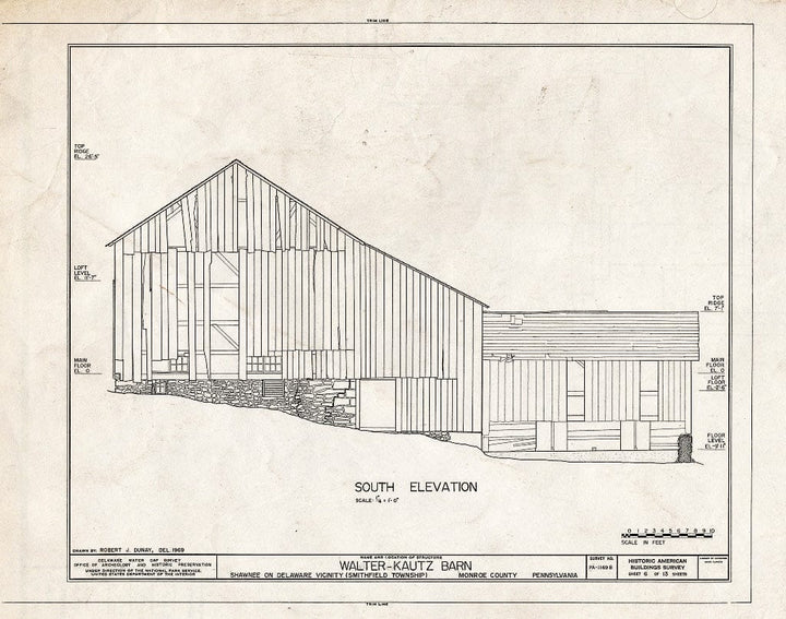 Blueprint HABS PA,45-SHAWD.V,8B- (Sheet 6 of 13) - Walter-Kautz Farm ...