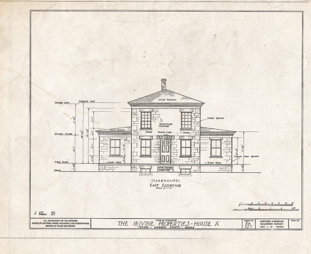 Blueprint HABS PA,62-IRV,2A- (Sheet 1 of 14) - Irvine Estate,Irvine Fa ...