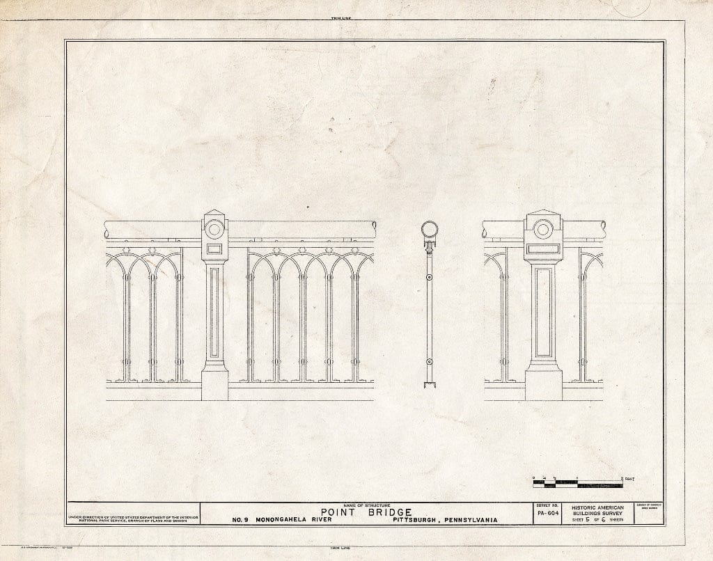 Blueprint HABS PA,2-PITBU,38- (Sheet 5 of 6) - Point Bridge, Spanning ...