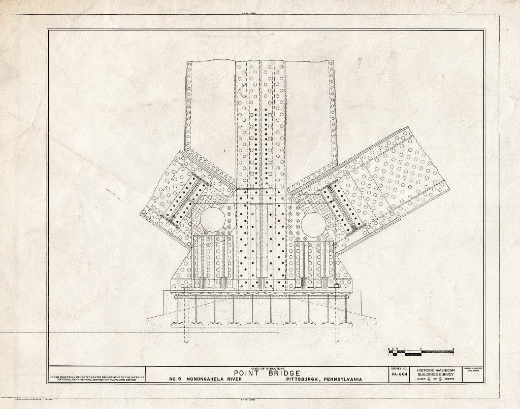 Blueprint HABS PA,2-PITBU,38- (Sheet 6 of 6) - Point Bridge, Spanning ...