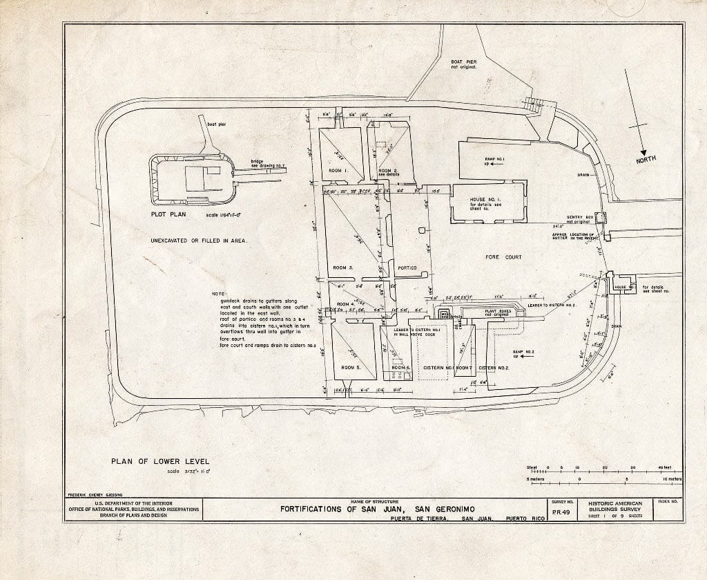 Blueprint HABS PR,7-SAJU,8- (Sheet 1 of 9) - Fortin de San Jeronimo de ...