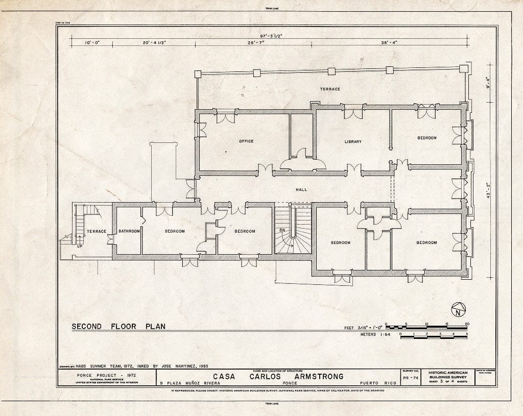 Blueprint HABS PR,6-Ponce,2- (Sheet 3 of 4) - Casa Carlos Armstrong, 9 ...