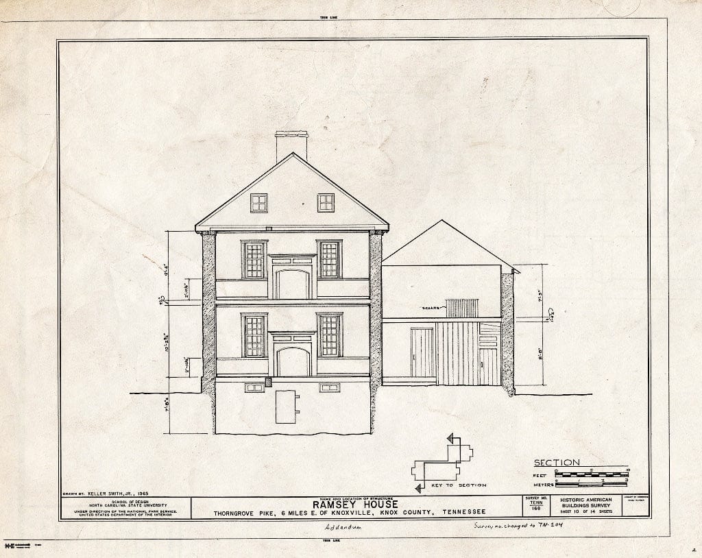 Blueprint HABS Tenn,47-KNOVI.V,1- (Sheet 10 of 14) - Ramsey House, Tho ...