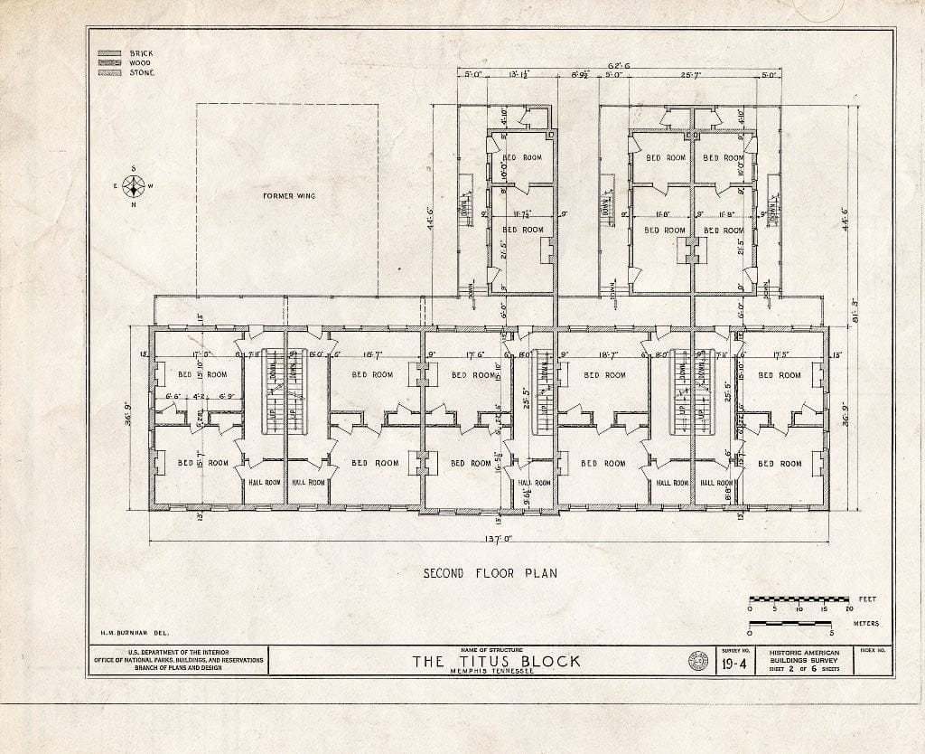 Blueprint HABS Tenn,79-MEMPH,4- (Sheet 2 of 6) - Titus Block, Third ...