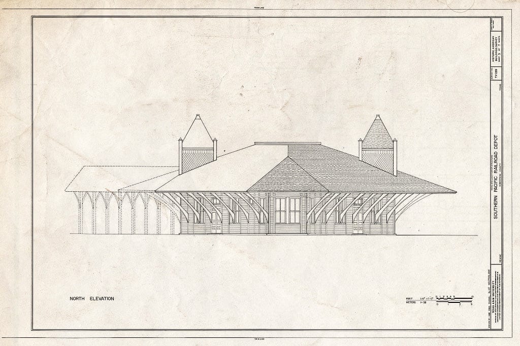 Blueprint HABS TEX,198-HEAR,2- (Sheet 3 of 7) - Southern Pacific Railr ...