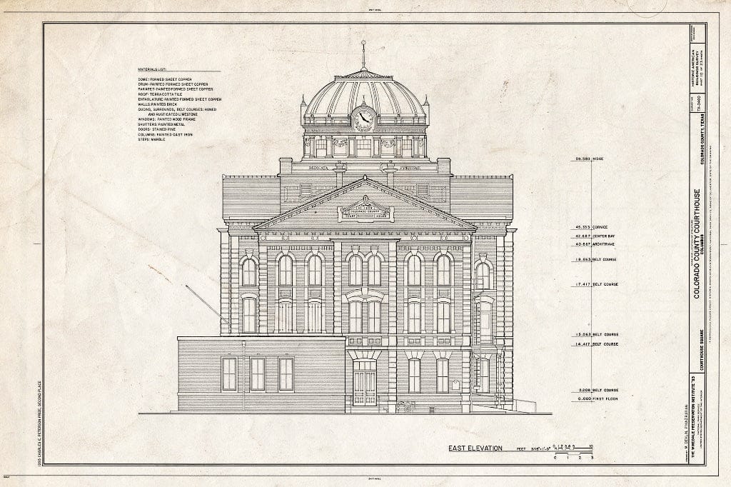 Blueprint HABS TEX,45-COLUM,2- (Sheet 10 of 23) - Colorado County Cour ...
