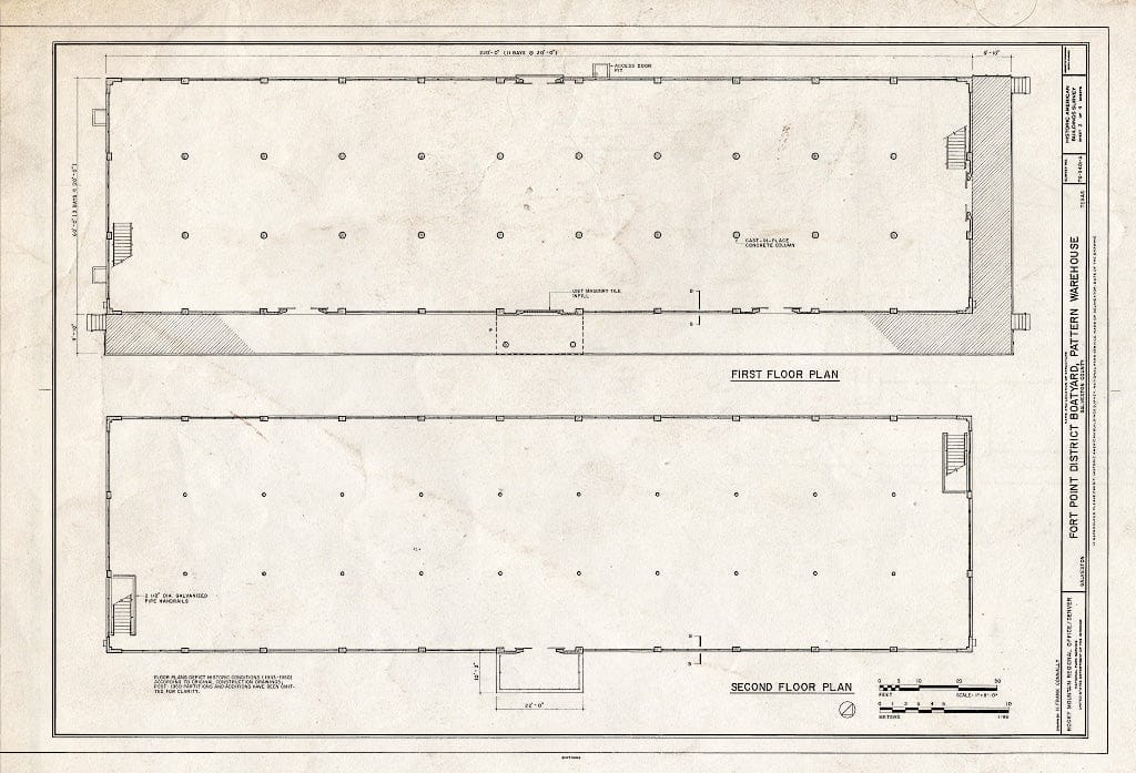Blueprint HABS TEX,84-GALV,44A- (Sheet 2 of 4) - Fort Point District B ...
