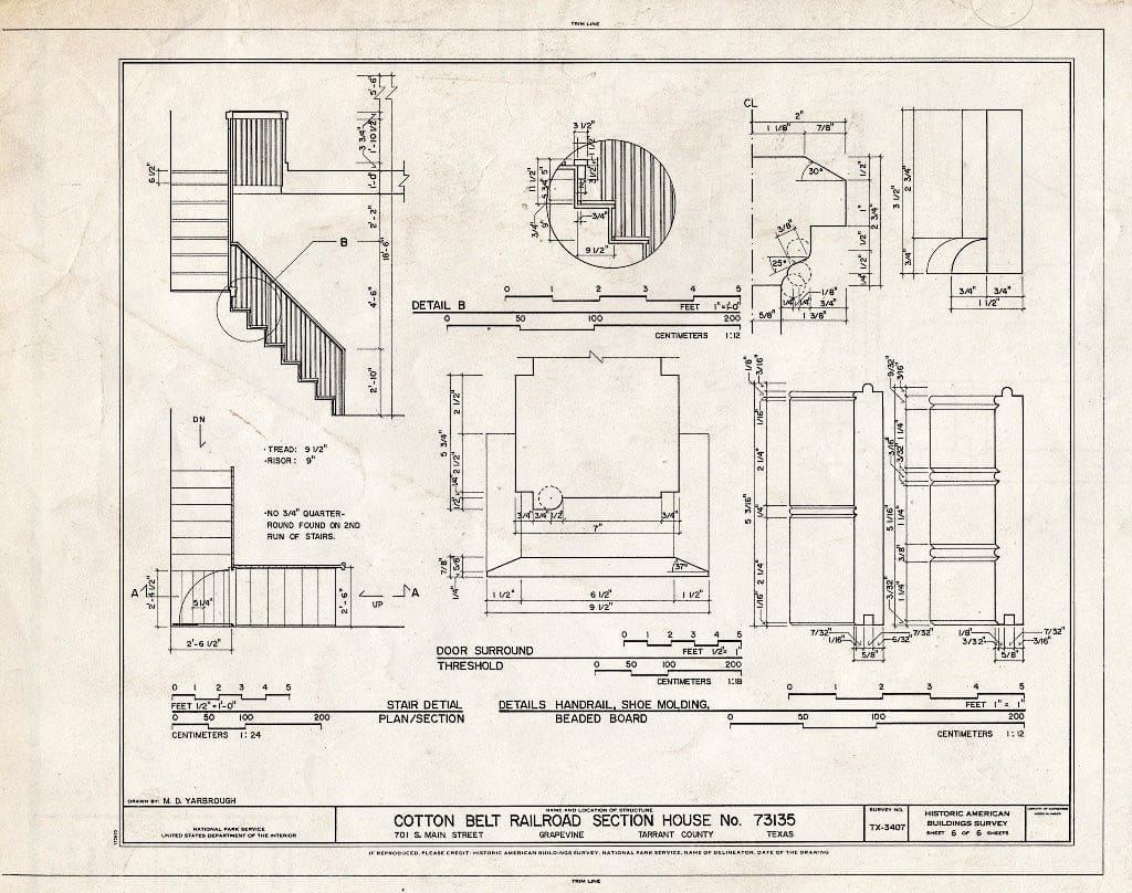Blueprint HABS TEX,220-GRA,1- (Sheet 6 of 6) - Cotton Belt Railroad Se ...