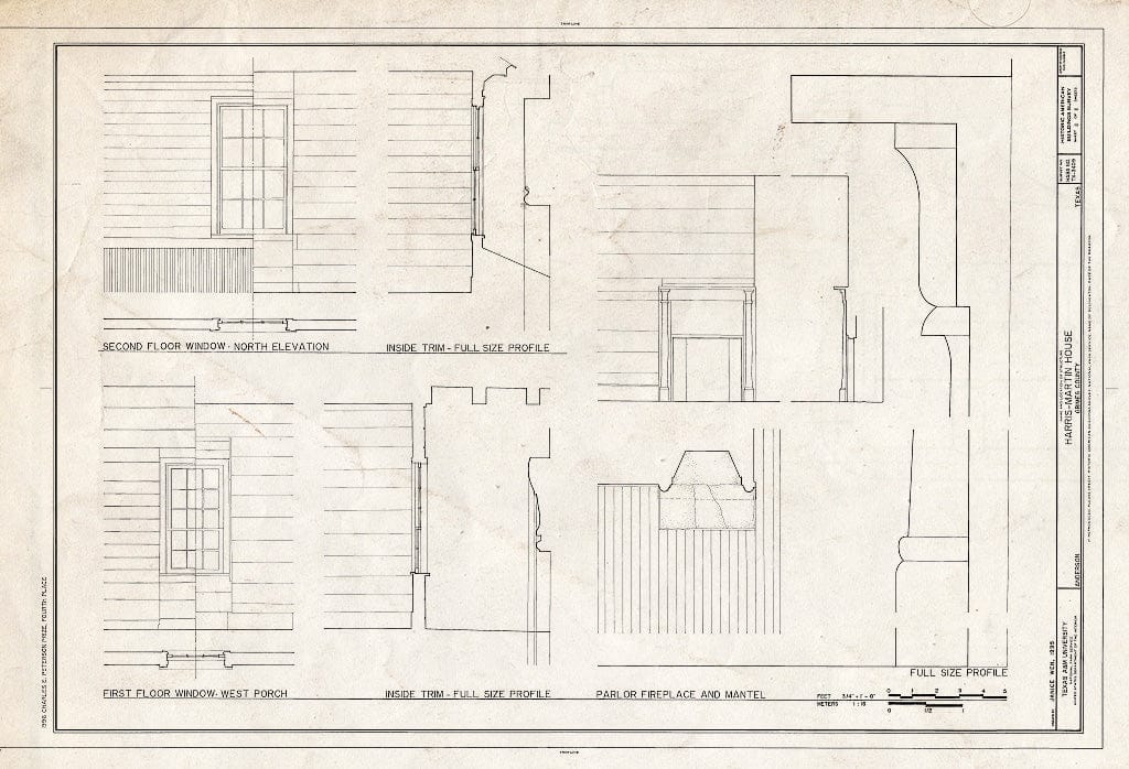 Blueprint HABS TEX,93-and,13- (Sheet 11 of 11) - Harris-Martin House ...